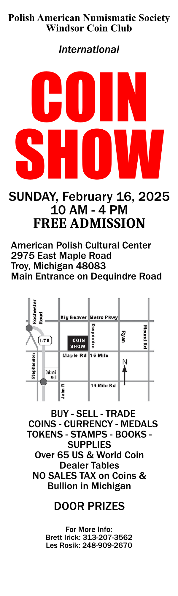 International Coin Show – February 16, 2025 - PANS-CLUB.org